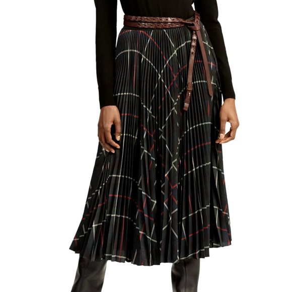Polo Ralph Lauren | Skirts | Polo Ralph Lauren Tartan Plaid Pleated Midi Skirt | Poshmark